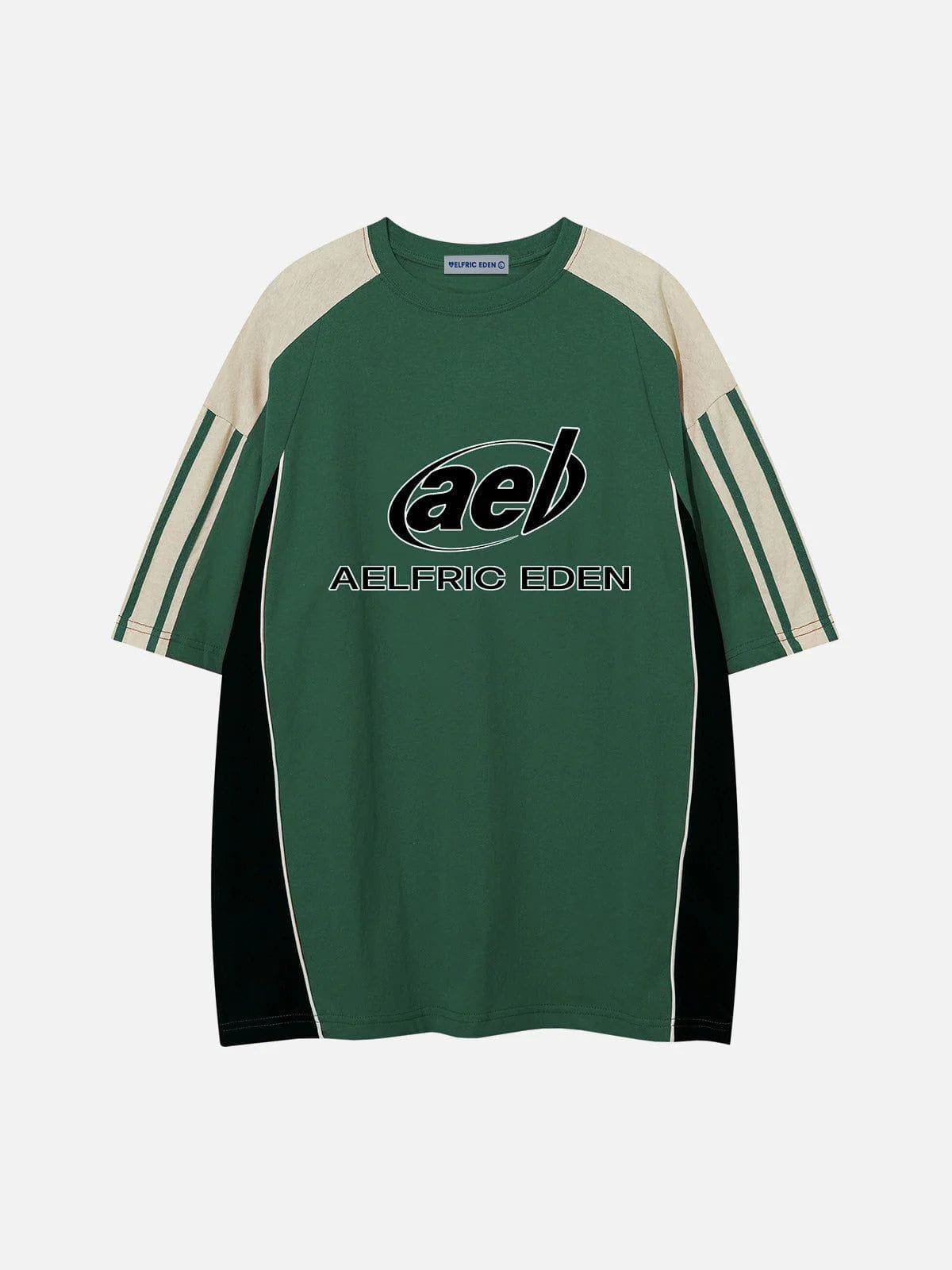 알프릭에덴 Aelfric Eden Contrast Color Speedway Racing Tee - Green / XS - 위시버킷