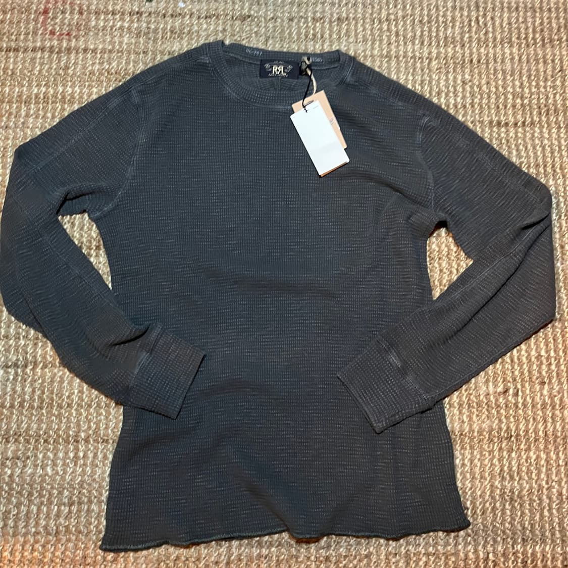 RRL R.R.L 크루넥 롱슬리브 와플 니트 코튼 셔츠 L | 후루츠패밀리 - 위시버킷