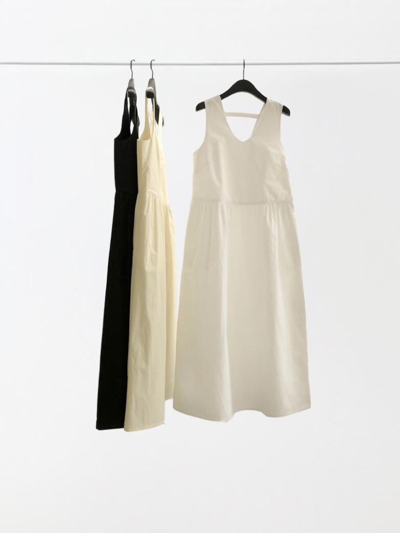 나우어데이즈 나우어데이즈 OUNCE 온스 오브 원피스 코튼 슬리브리스 셔링 롱 ops (3col) - 위시버킷