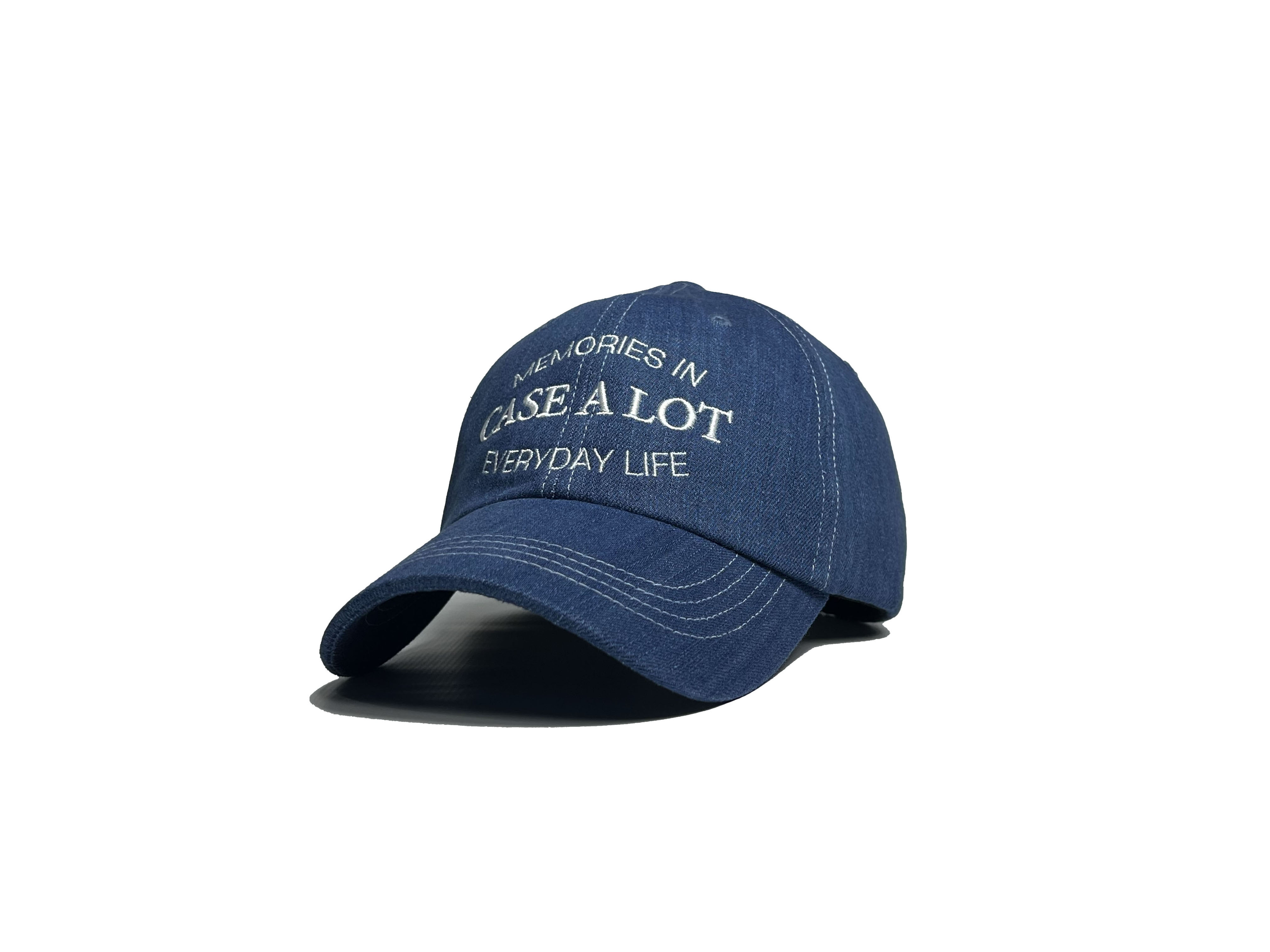 케이스어랏 Denim stitch ball cap - deep blue - 위시버킷