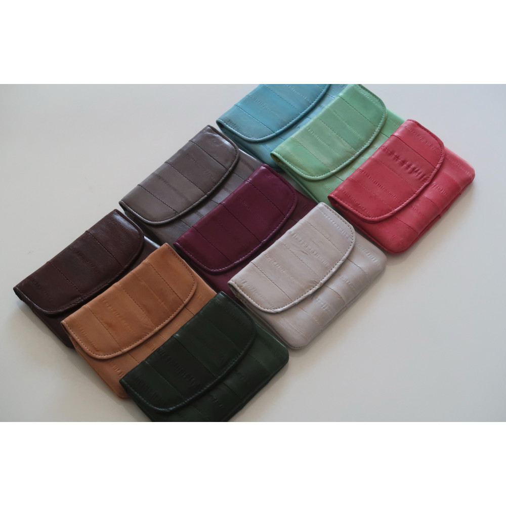 엔디엔아카이브 [베스트/500개돌파] croissant mini wallets - 핸드메이드 업사이클링 친환경 장어 가죽 카드 ...