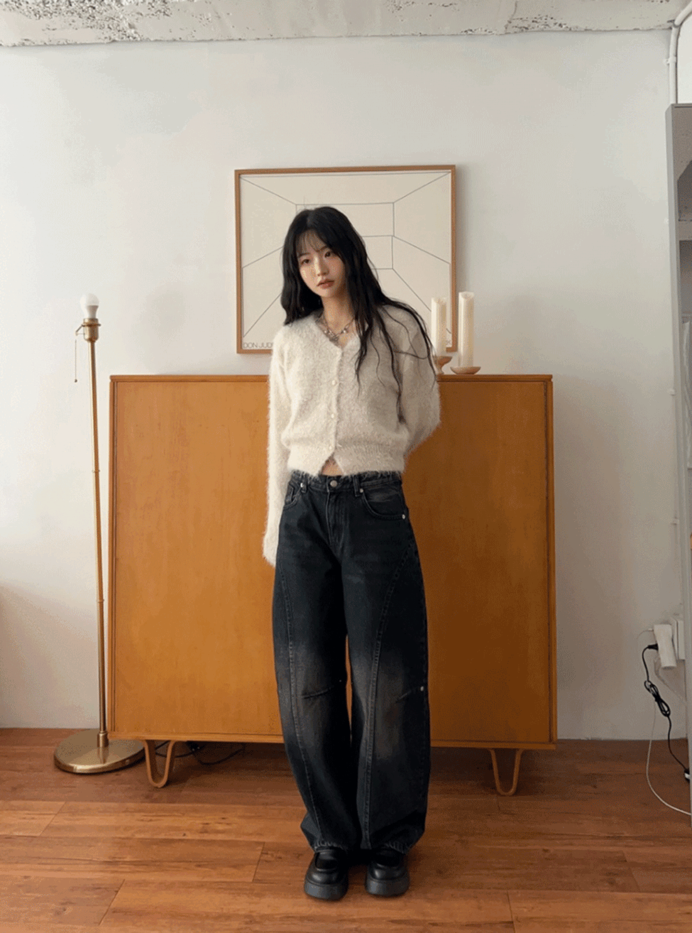 옵텐소 옵텐소 devil wide denim pants - 위시버킷