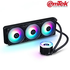 이엠텍 이엠텍 REDBIT 360 ARGB 3열 수냉쿨러 (블랙) - 위시버킷