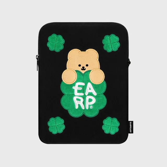 어프어프 LUCKY CLOVER COVY-BLACK(아이패드 파우치) - 위시버킷