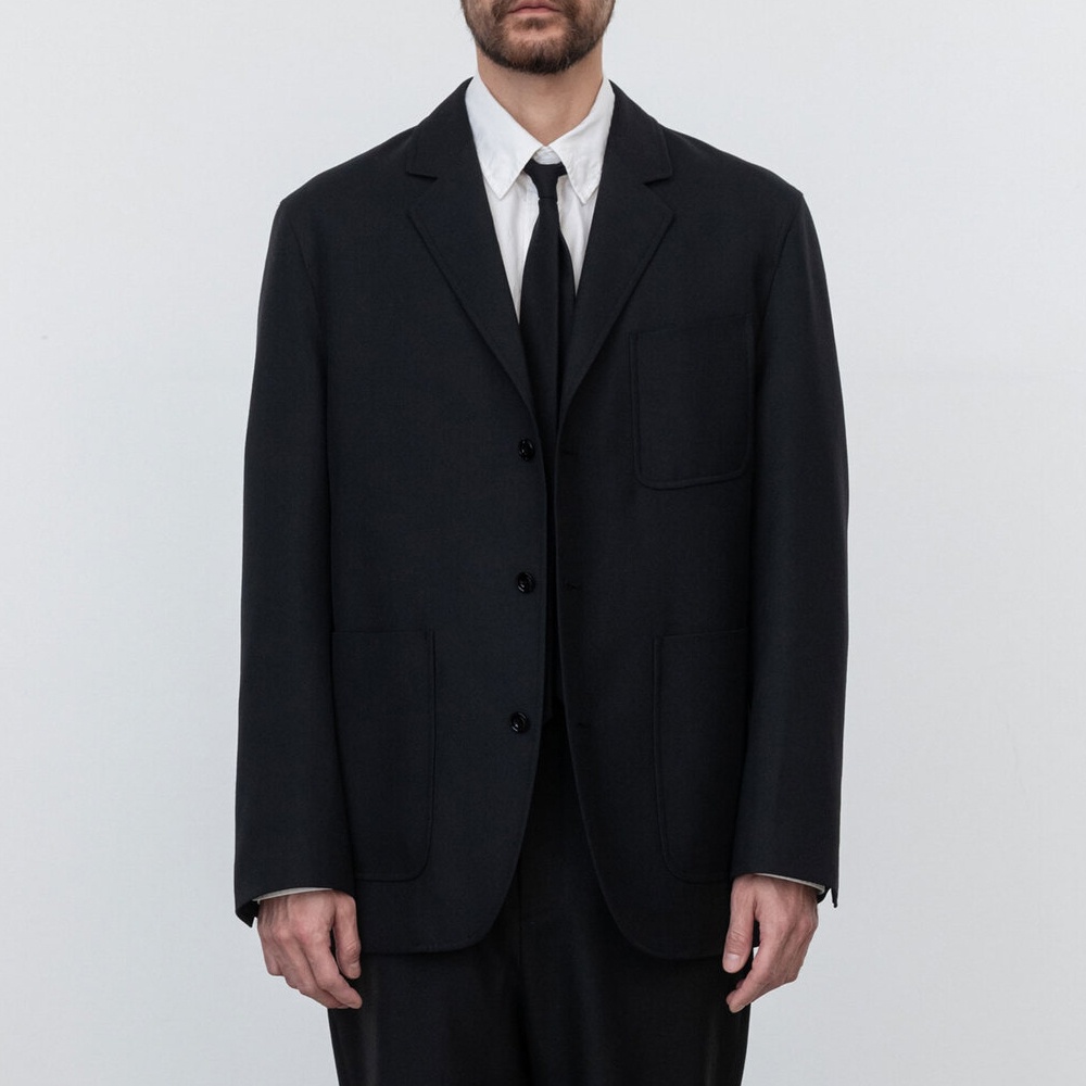 포터리 Wool Sports Jacket - Black - 위시버킷