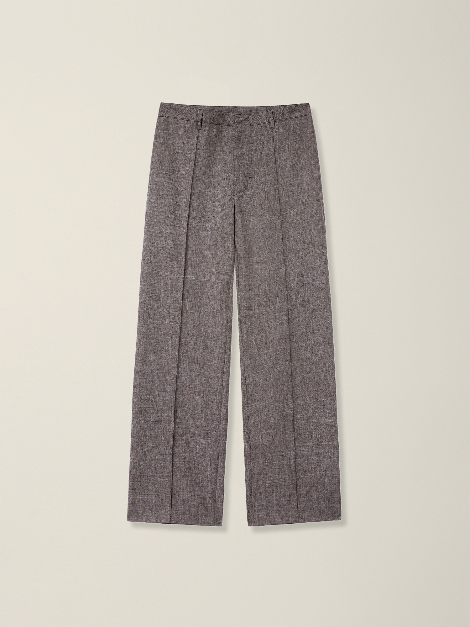 누마레 RELAXED LINE PIN-TUCK SLACKS BROWN - 위시버킷