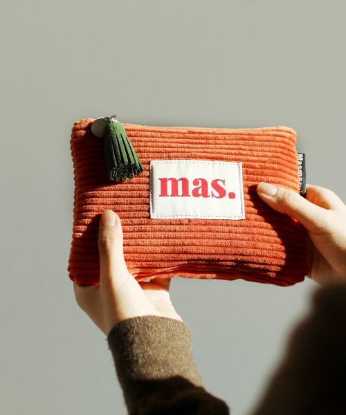 마스마룰즈 mas basic pouch_corduroy orange - 위시버킷