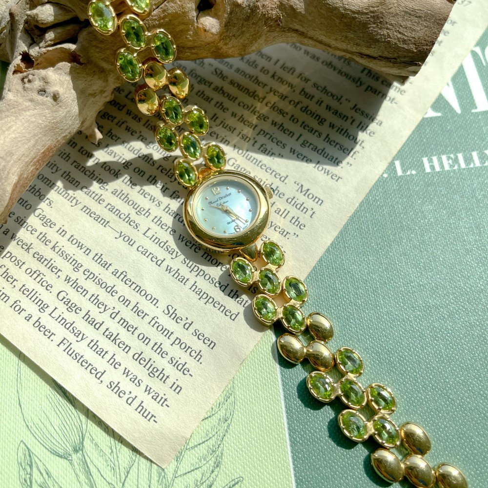 룰 [Marcel Drucker] light green stone point watch - 위시버킷