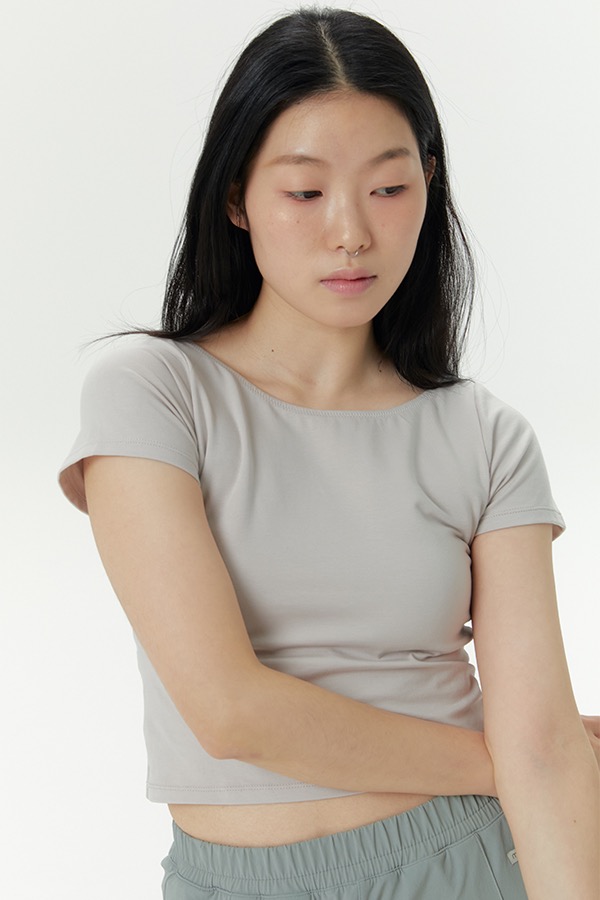 무브웜 Deep U Neck Top-6Colors - 위시버킷