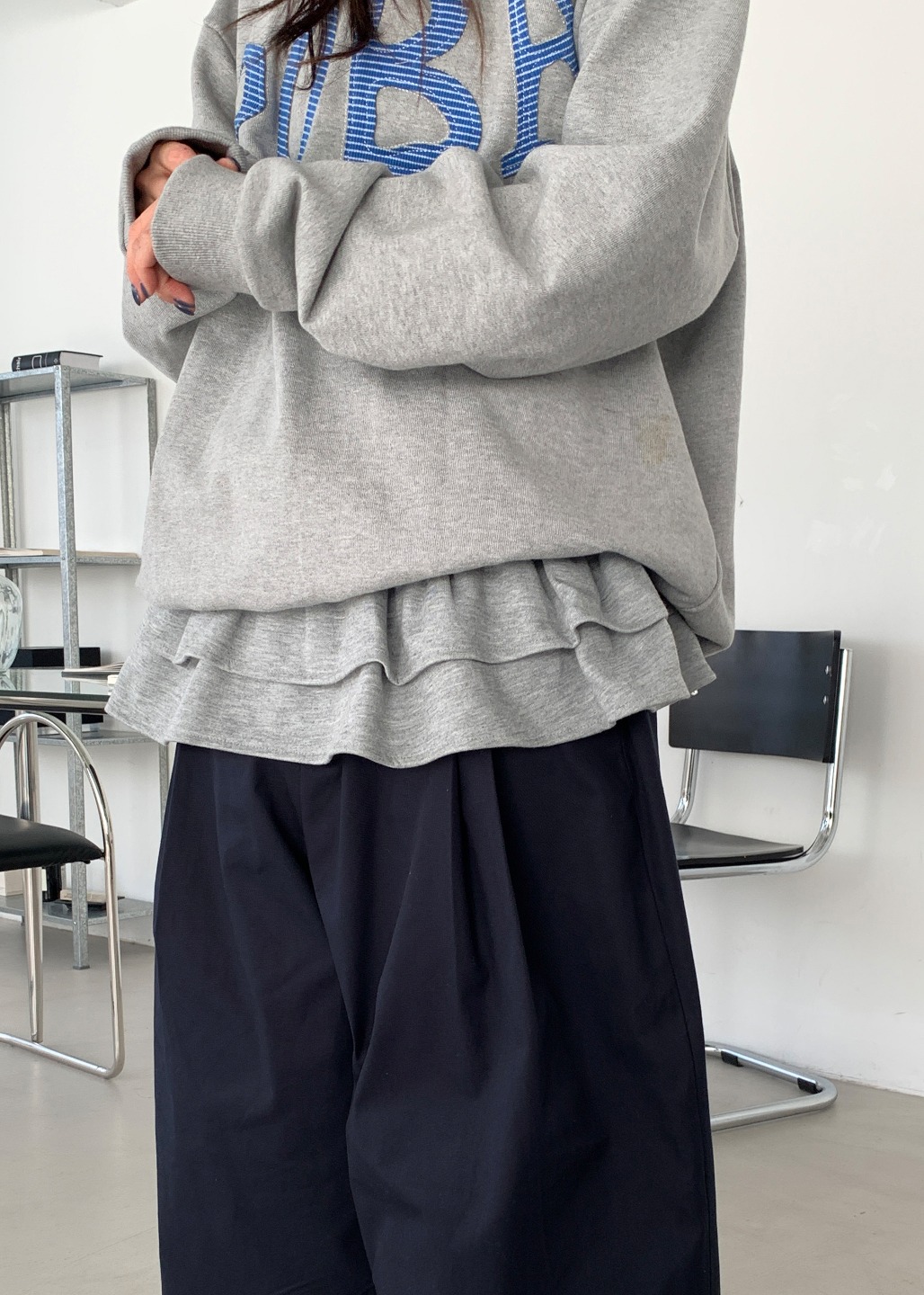 릿킴 릿킴 LAYERED SWEAT SKIRT - 위시버킷
