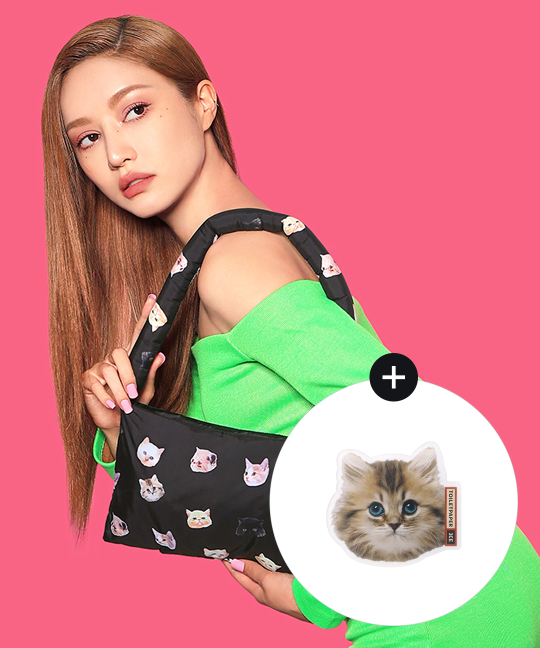 3CE [GIFT][3CE X TOILETPAPER] 패디드 숄더 백 - 위시버킷