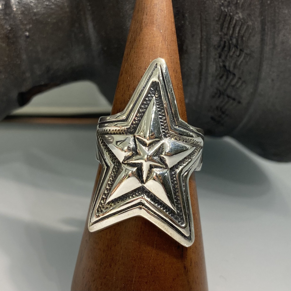 무스타 Antique star 925silver ring - 위시버킷