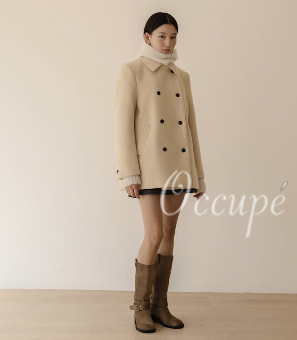 오큐페 오큐페 [당일발송]미엘 르미엘 코트 (2col) miel 더블코트 하프코트 - 위시버킷