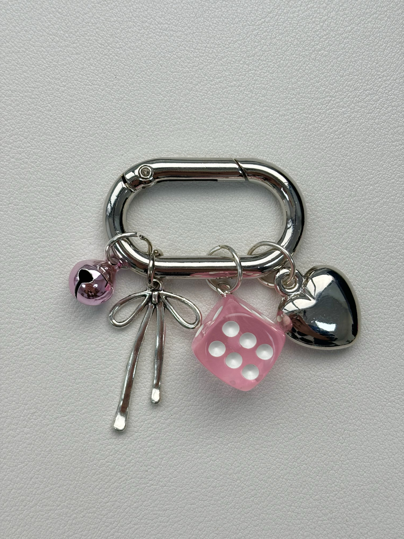 쏠띵즈 Silver Dice Heart Keyring 실버 주사위 키링 - 위시버킷