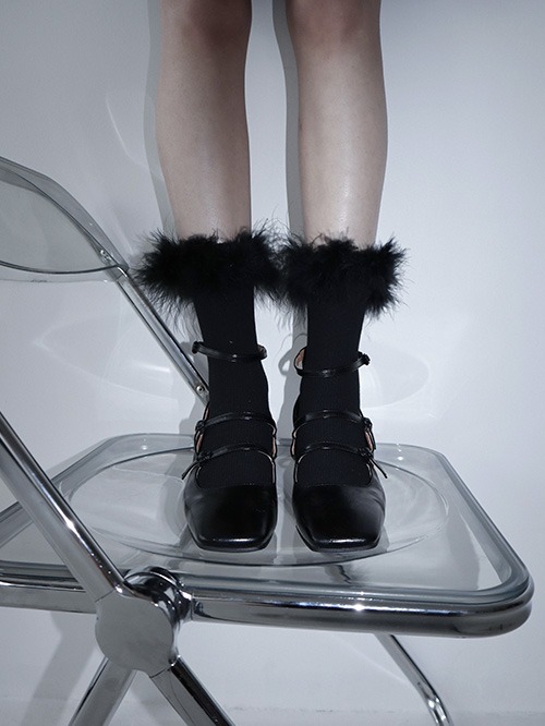 클라따 FUR TRIMMING SOCKS, 2color - 위시버킷