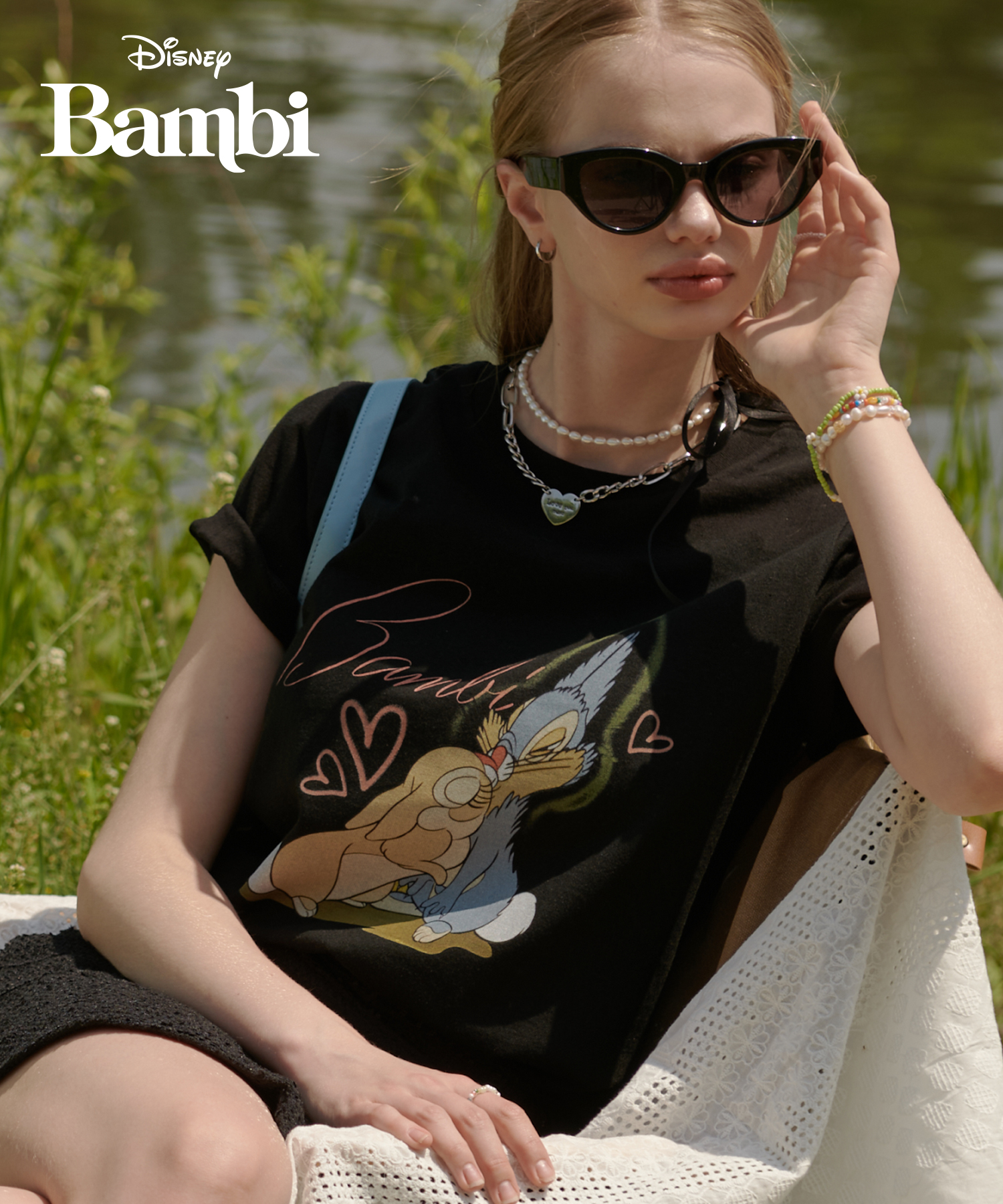 비터셀즈 Bambi_Friends Tee-Black - 위시버킷