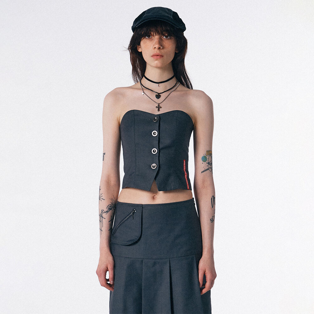 스컬프터 Tidy Bustier Top Gray - 위시버킷