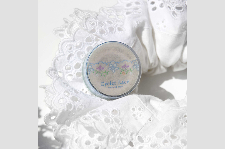 보키 [BOKI] Eyelet Lace Die-cut Masking Tape - Blue Chamomile - 위시버킷