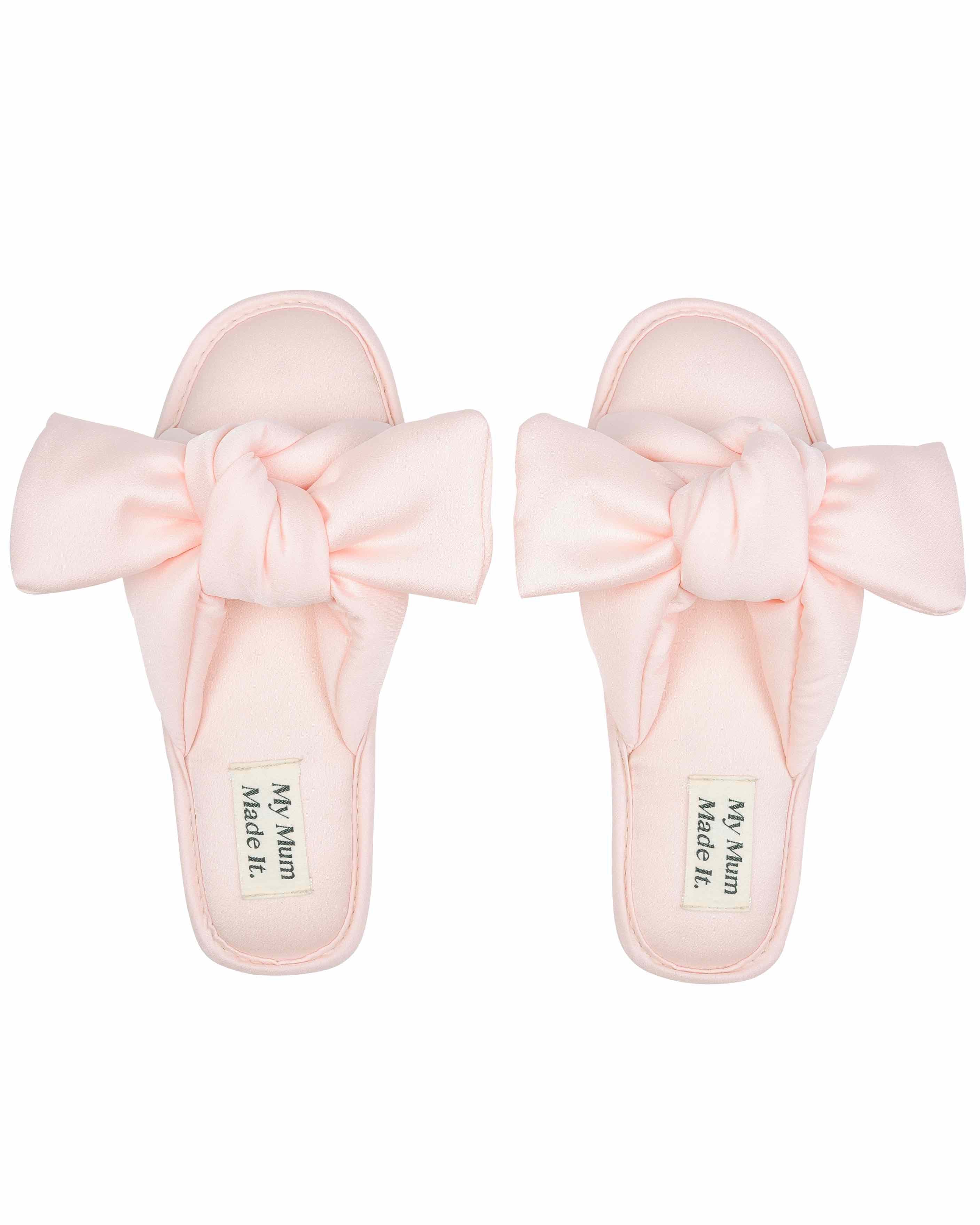 마이멈메이드잇 Bow Puffer Slides - Baby Pink - 5 US/AU - 위시버킷