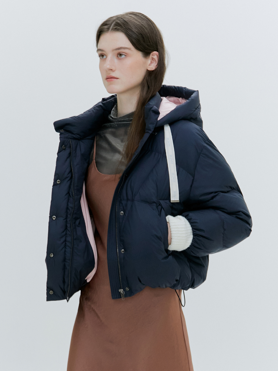 하시 HOODED GOOSE DOWN OVER-FIT JUMPER [3COLOR] - 위시버킷