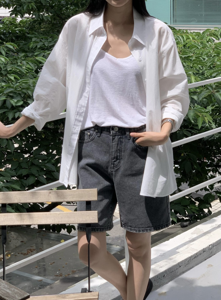 오브젝트 오브젝트 썸머 네추럴 셔츠 코튼 긴팔 카라 데일리 sh (4col) - 위시버킷