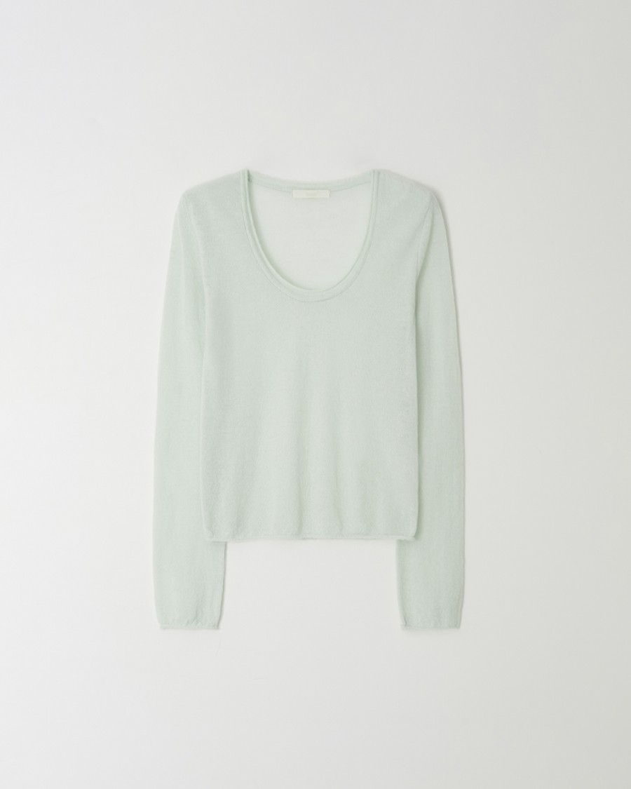 리즈 LEEDS [3RD]Dear u-neck knit(2color) - 위시버킷