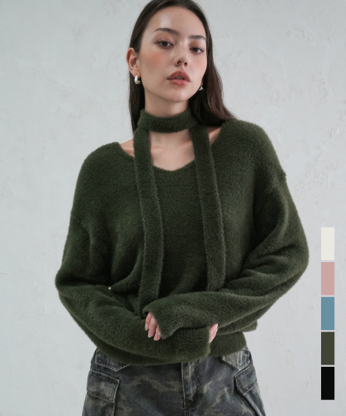어반드레스 Lily Muffler Set Knit - 5COL - 위시버킷