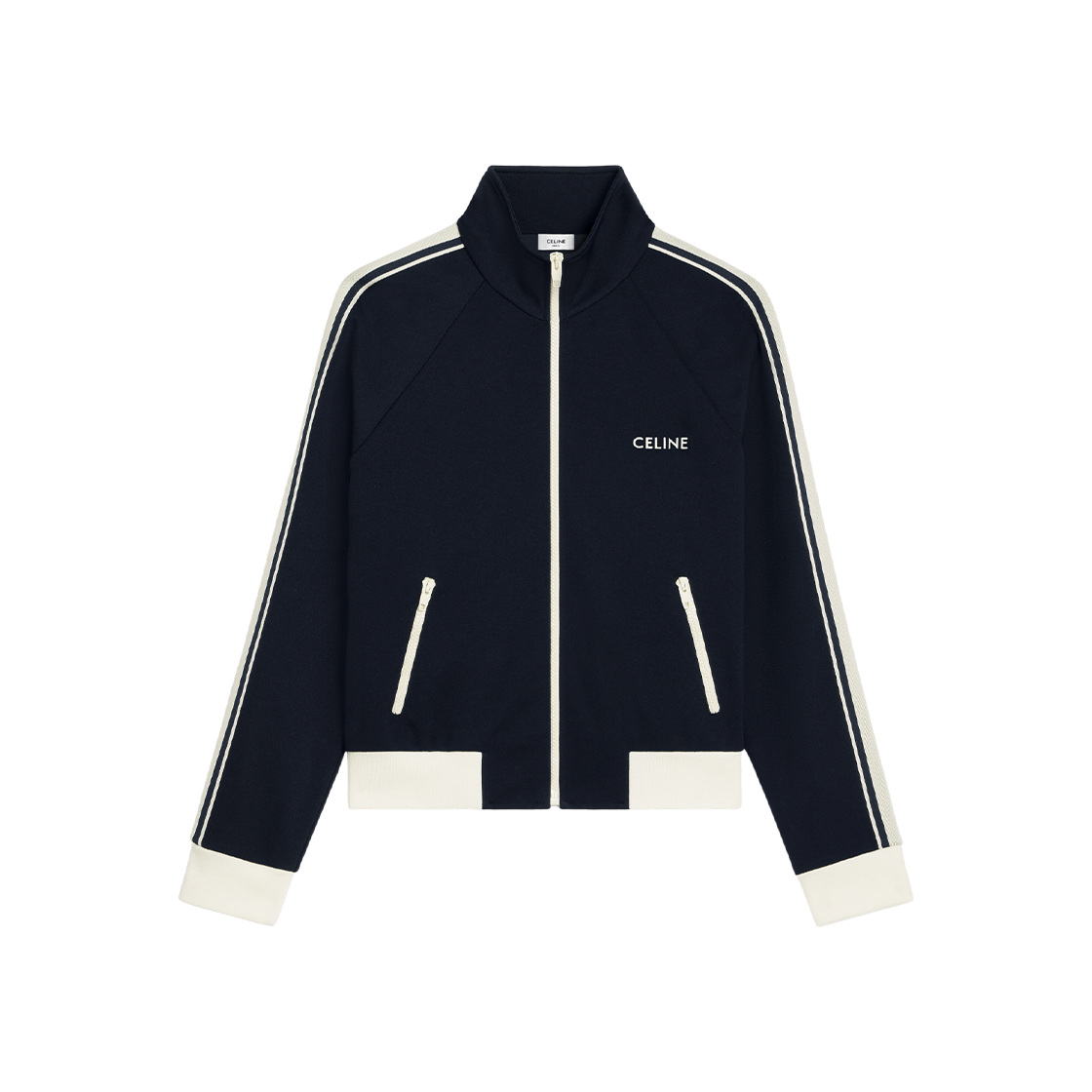셀린느 (W) Celine Tracksuit Jacket in Double Face Jersey Bleu Ancre Off ...