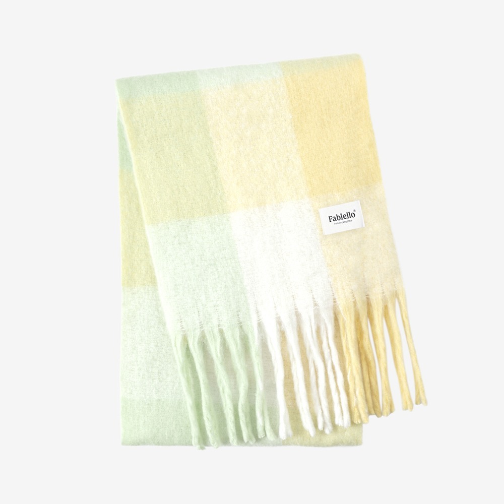 파비엘로 Multi check muffler (yellow) - 위시버킷