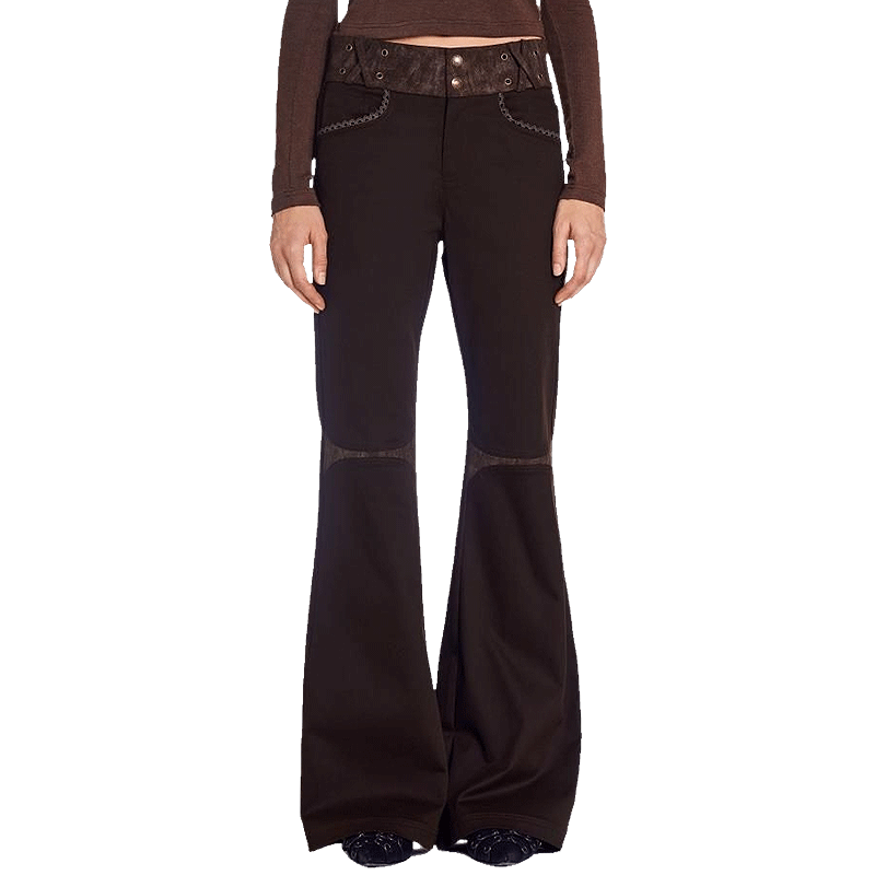 런웨이티켓 [RUNWAY TICKET] Western Vintage High-quality Bootcut Pants ...