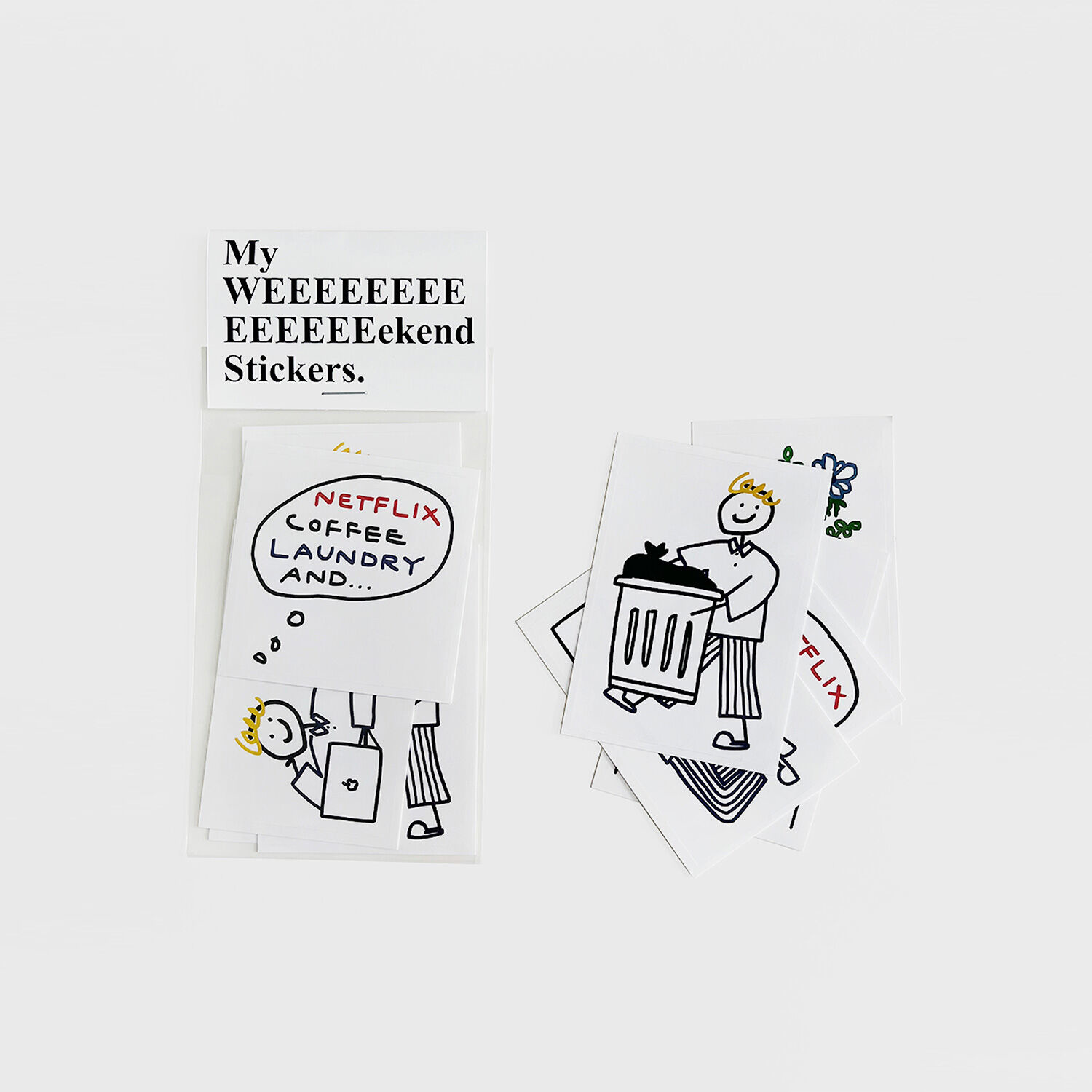 애프터눈 라이브 My Weekend Stickers (5ea) - 위시버킷