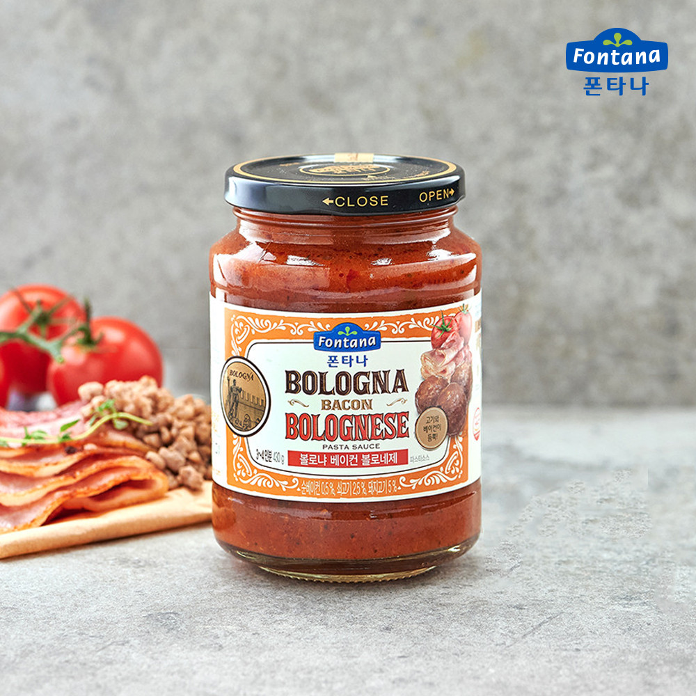 폰타나 폰타나 베이컨 볼로네제 파스타소스 430g 1병 - 위시버킷