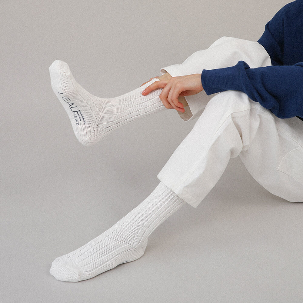 로우 LEAU L'eau cotton socks_ivory - 위시버킷