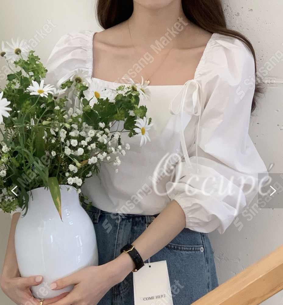 컴히얼 컴히얼 조이 리본 블라우스 2col comehere - 위시버킷