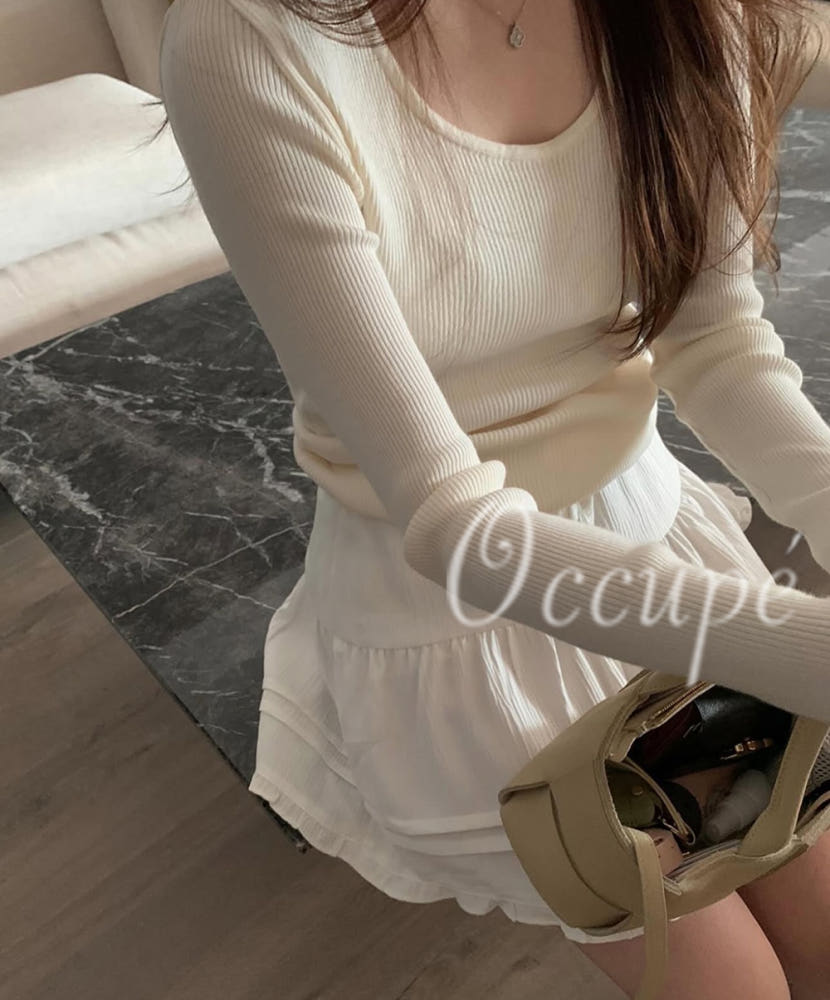 프리티영띵 [당일발송]pyt 프리티영띵 여리 골지 니트 (4col) 프영띵 니트티셔츠 - 위시버킷