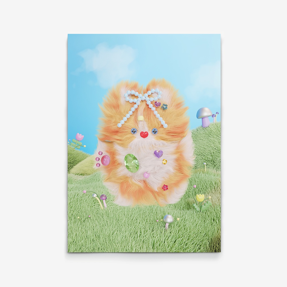 포스터 오피스 Forever Cute_Cheese Kitty - 인테리어 포스터 액자 - 위시버킷