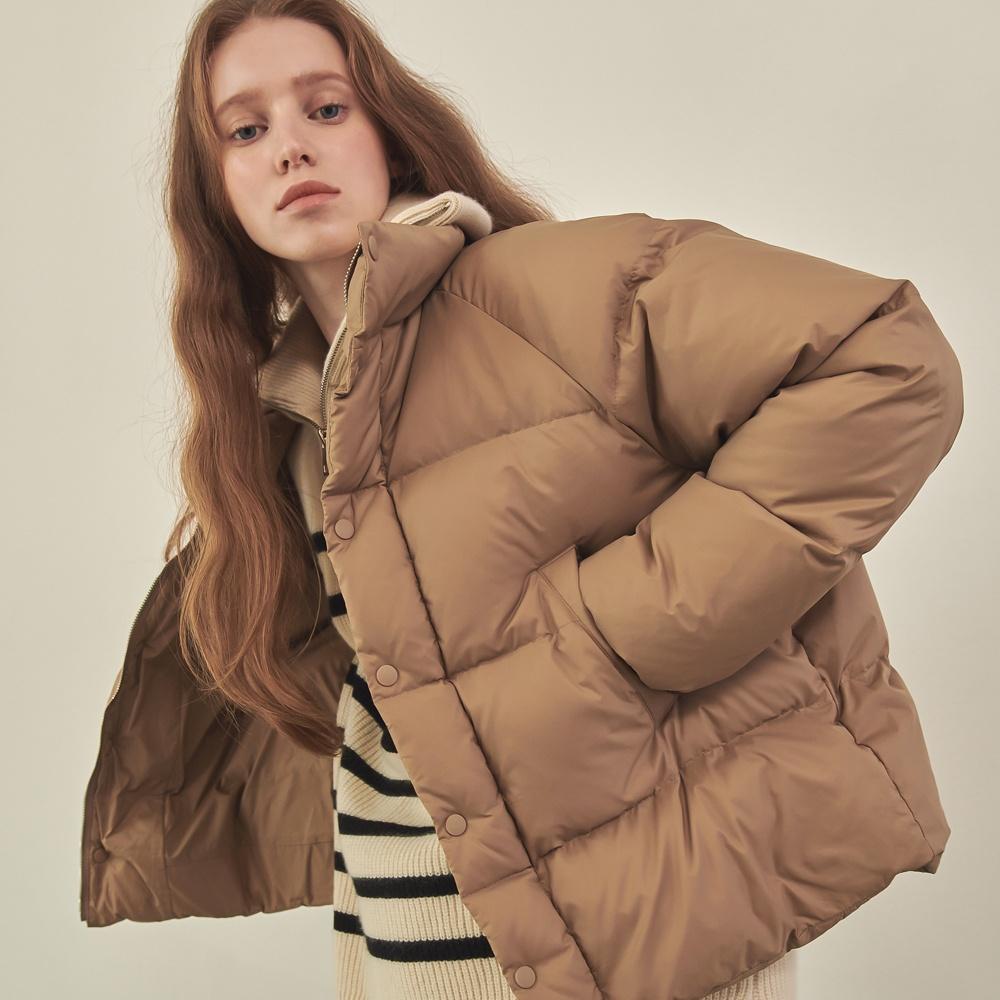 론론 RR DUCK DOWN SHORT PADDING BEIGE - 위시버킷