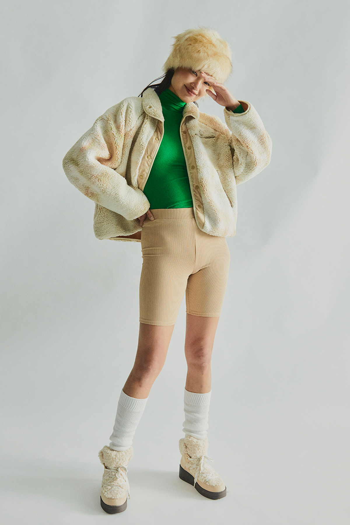 딜라잇풀 Cloud Fleece Jacket - Custard Cream - 위시버킷