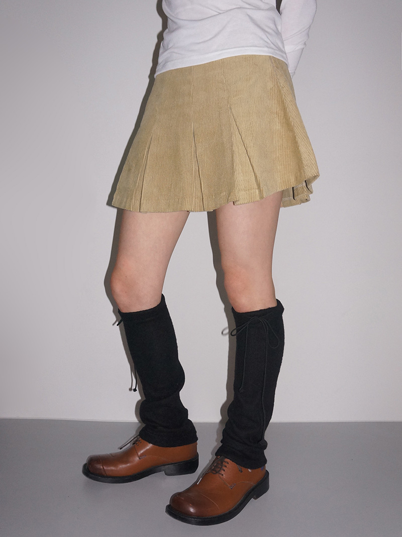 아케 CORDUROY PLEATS MINI SK (3color! - 위시버킷