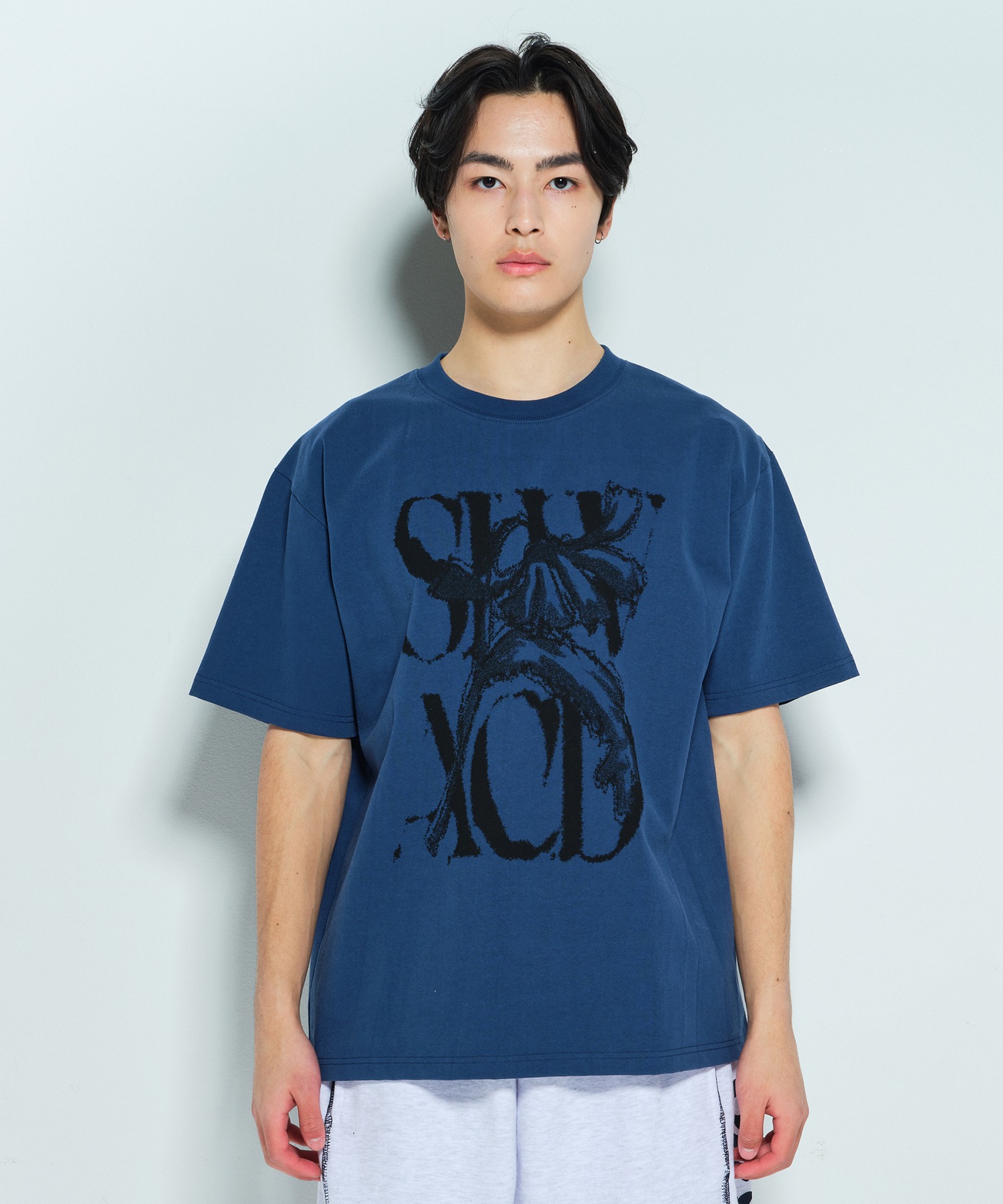 슬로우애시드 RUSTY LOGO T-SHIRT [DEEP BLUE] - 위시버킷