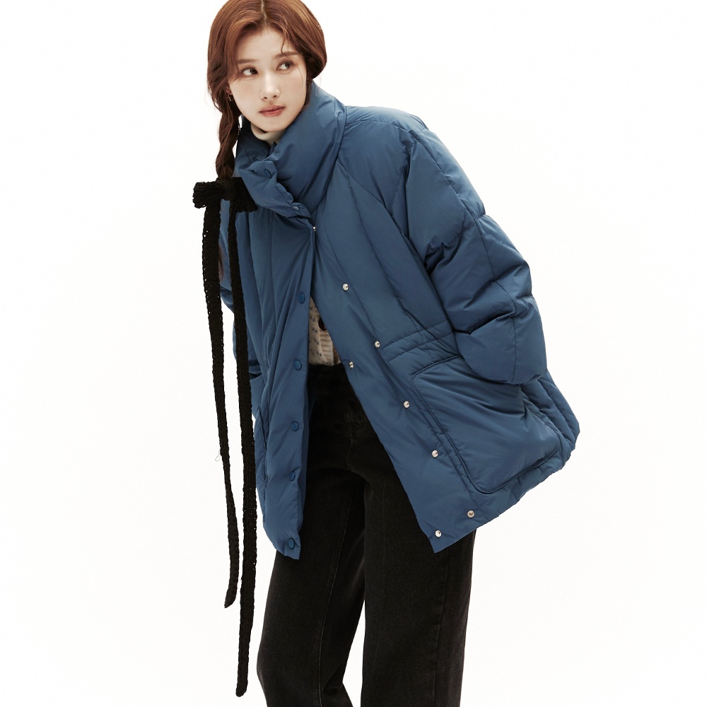 르니나 [사나 착용] JADE stand collar down padding_BLUE - 위시버킷