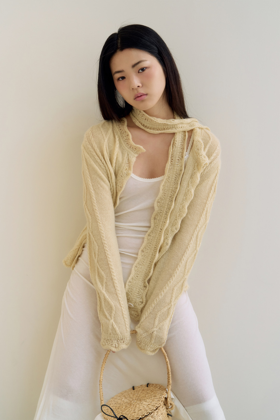 플레따 flétta Mohair Scarf Cardigan - 위시버킷