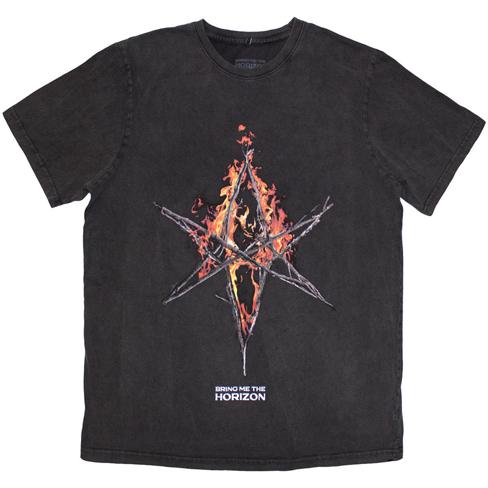 매드몽키 공식 BRING ME THE HORIZON BMTH 브링 미 더 호라이즌 Flame Hex & Text Logo 워싱 ...