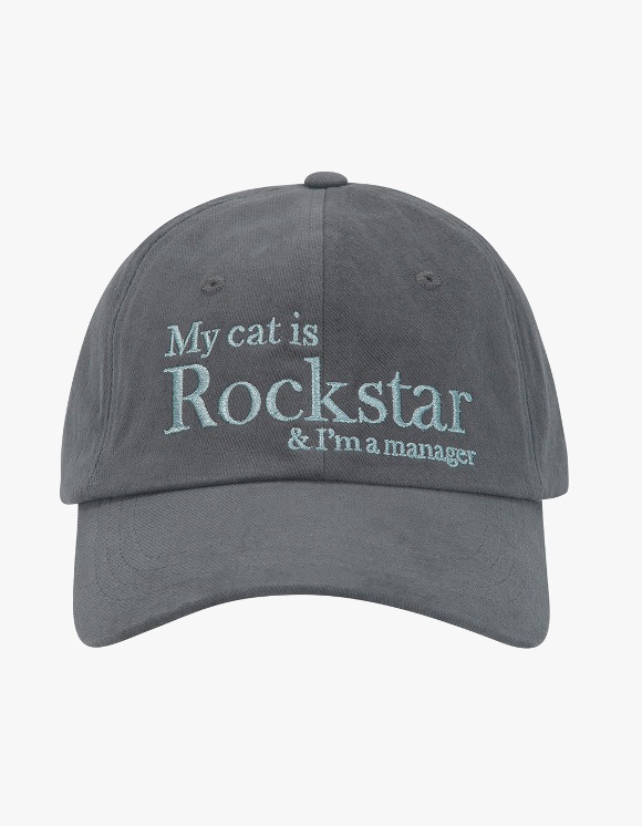 조거쉬 My Cat Is Rockstar Baseball Cap - Charcoal - 위시버킷