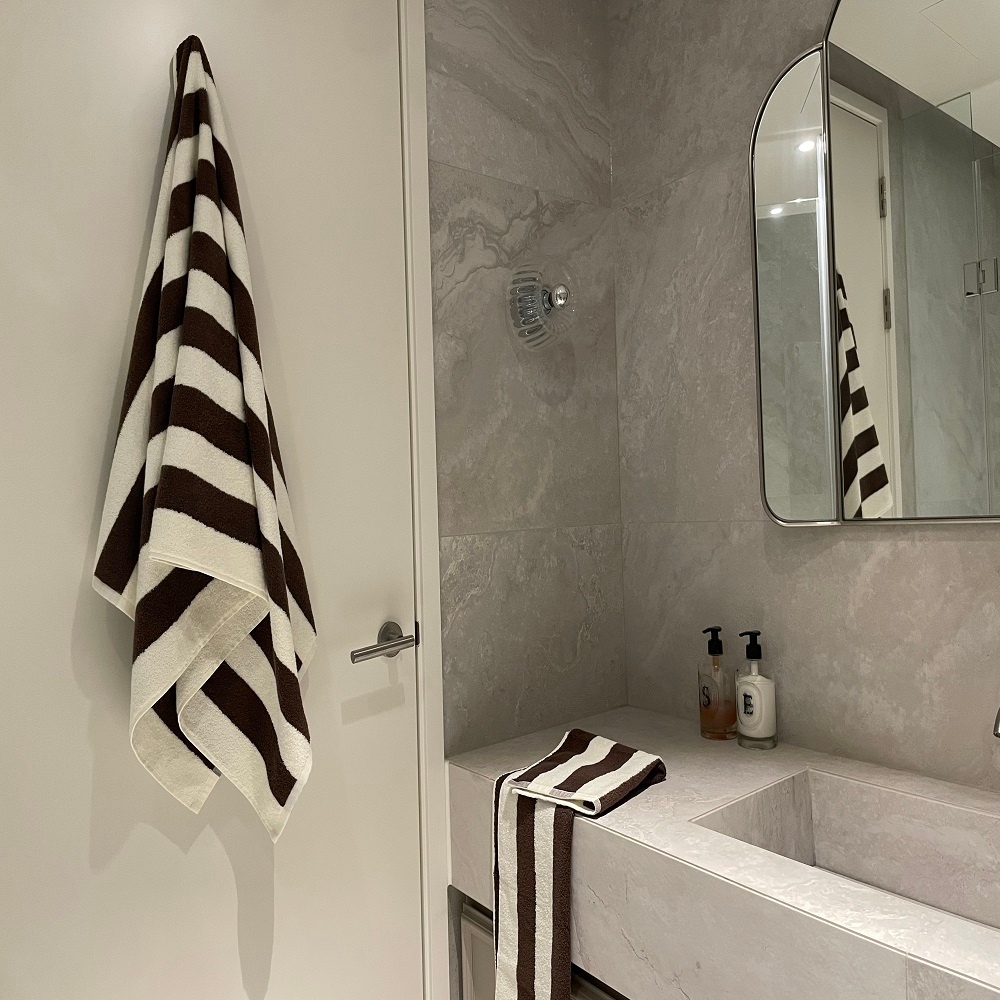 테리파머 스트라이프 490g 대형수건 1+1장 - 위시버킷