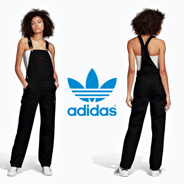 아디다스 (국내배송) 아디다스 RVY 점프 수트 우먼스 멜빵 바지 여자 여성 데님 팬츠 GD3877 - 위시버킷