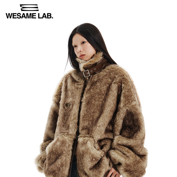유스키트 WESAME LAB brown fur zip-up jacket - 위시버킷