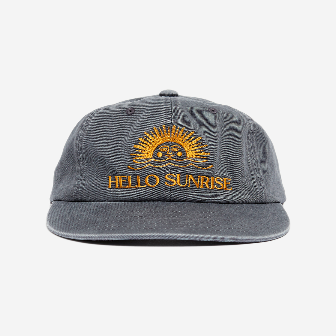 헬로우선라이즈 Hello Sunrise Washed OG Logo 6panel Cap Gray - 위시버킷