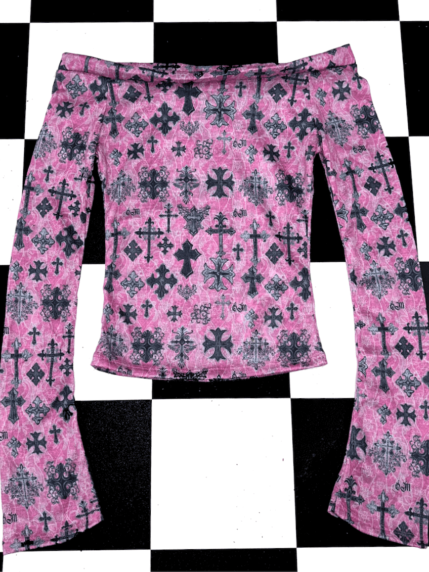 오마이티 GOTH GIRL SLUB TOP IN CHERRY - 위시버킷