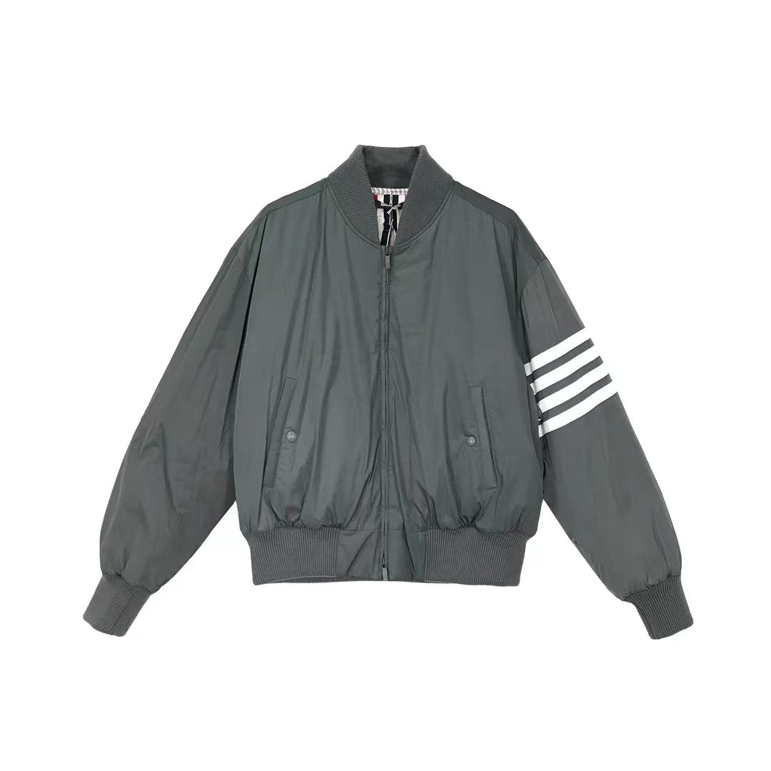 톰브라운 Thom Browne Stripe Armband Bomber Jacket - 위시버킷